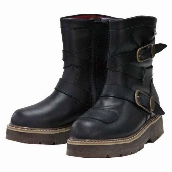 防水ライディングハイソールブーツ(ブラック/22.5cm)