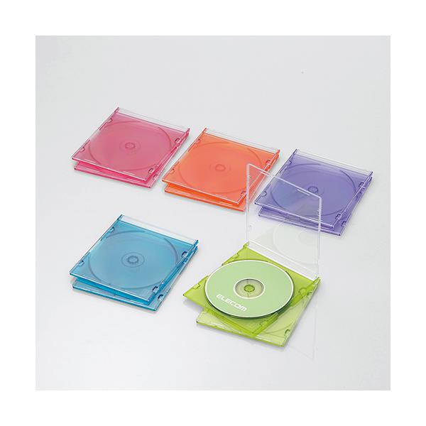 厚さ約5mmのスリムタイプ。コンパクトに収納できるスリムタイプのBlu-ray/DVD/CDケース。