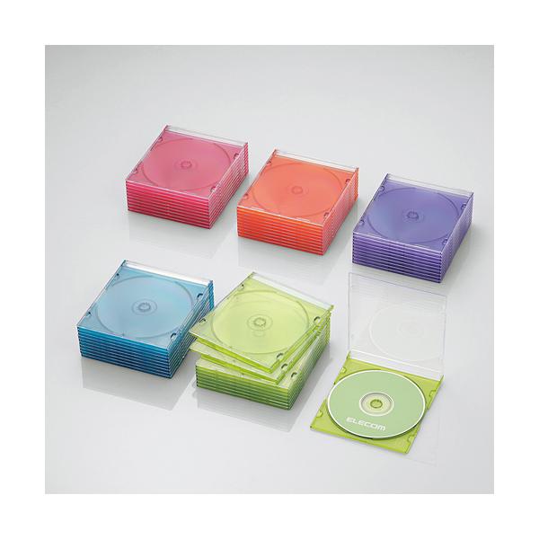 厚さ約5mmのスリムタイプ。コンパクトに収納できるスリムタイプのBlu-ray/DVD/CDケース。