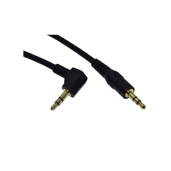 ※(オスーオス 片側L型) 金メッキプラグ プラグ径/3.5mm 3.5φ 3極 ケーブル径/4mm ケーブル長/1m