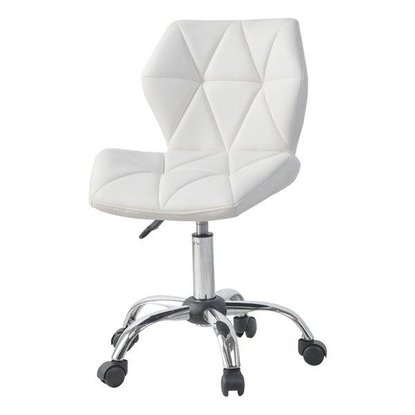 ユニークなデザインのオフィスチェアー。回転、昇降機能付き。