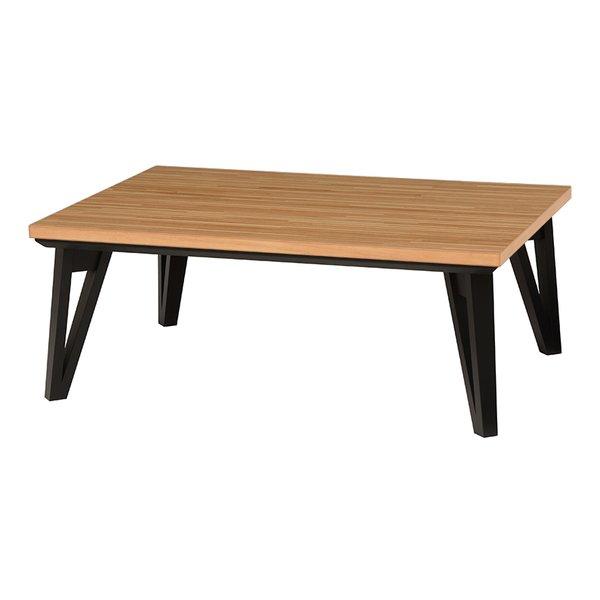 細やかな寄木細工調の天板と三角脚がスタイリッシュ。