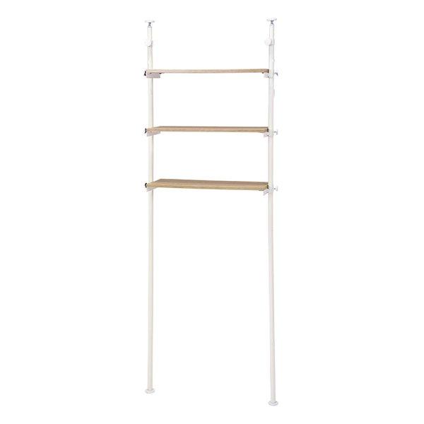 洗濯機上の空間を有効活用できるつっぱりラック