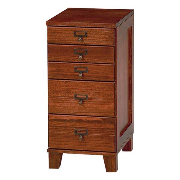 A4クリアファイルが入る、桐製の書類チェスト。引出しにはネーム入れがあるから、どこに何をしまったかひと目で分かります。