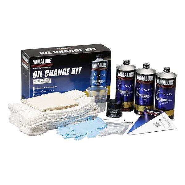 オイル交換の際に必要なoil（ヤマルーブプレミアムシンセティック）と、交換用のヤマハ純正部品のセット