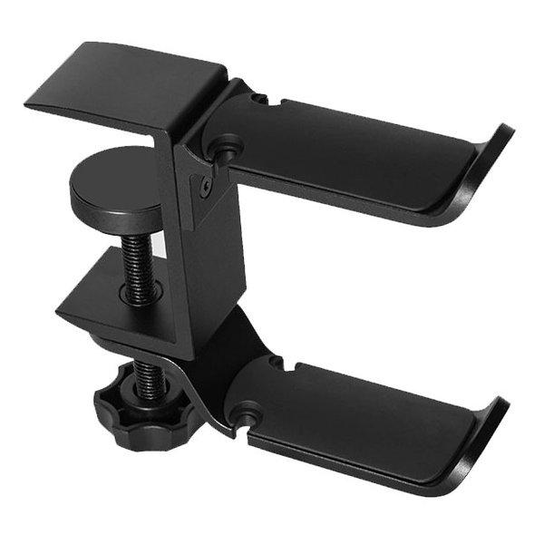 ヘッドホンや鞄、傘、上着などさっと掛けることができるアルミ製2段式 フック。耐荷重は最大5kg。