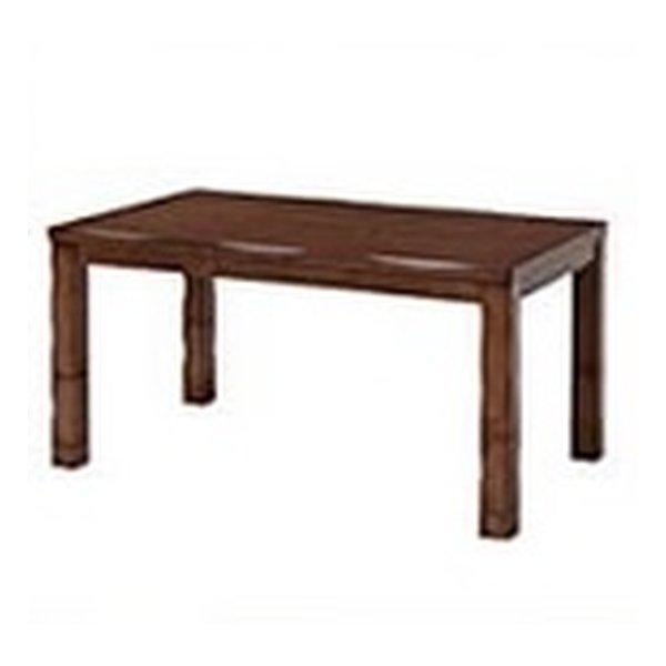 天板、脚に和風のなぐり加工を施した高級感あふれるダイニングこたつテーブル。座る環境に合わせて天板高さを4段階に調節可能な多段継脚タイプです。