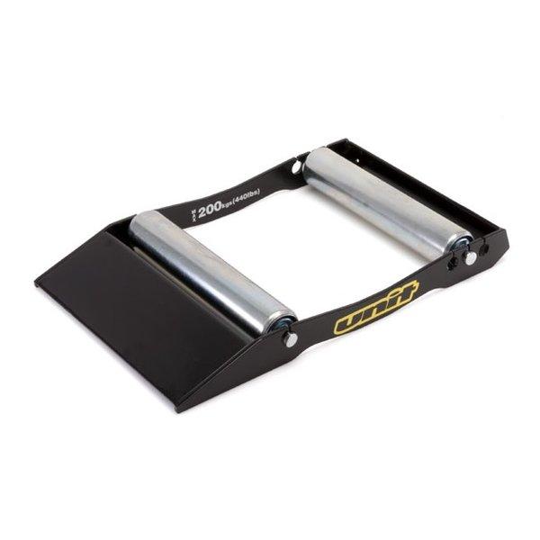 センタースタンドが無いバイクのホイール/チェーンメンテナンスに最適なローラースタンド。