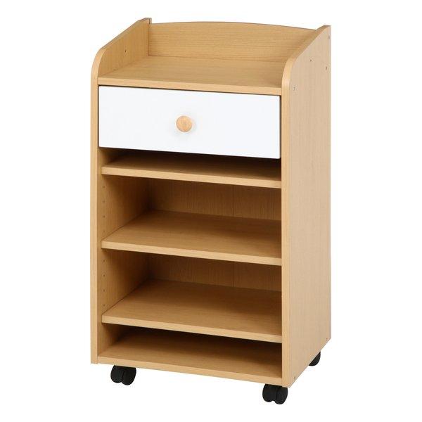 リビングがすっきり片付くキャスター付きラックです。