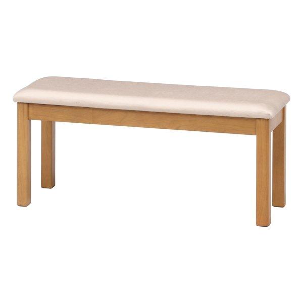 フレームは天然木(ラバーウッド)を使用しており、風合いが豊かなベンチ