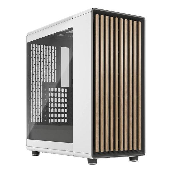 木材を使った洗練されたフロントデザイン。高いエアフローを実現するミドルタワー型PCケース。