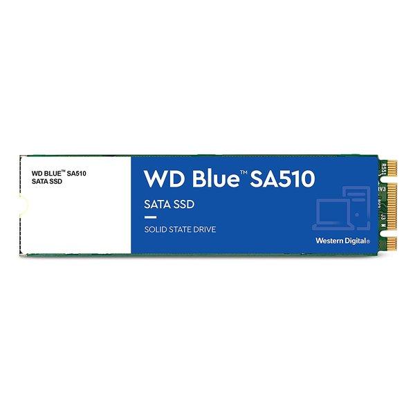 WesternDigital製 WD BLUE SA510シリーズ SATA接続 M.2 SSDシーケンシャルリード 最大 560 MB/sのエントリーモデルです。