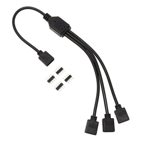 RGB LED 4ピンコネクタを3分岐するケーブルです。