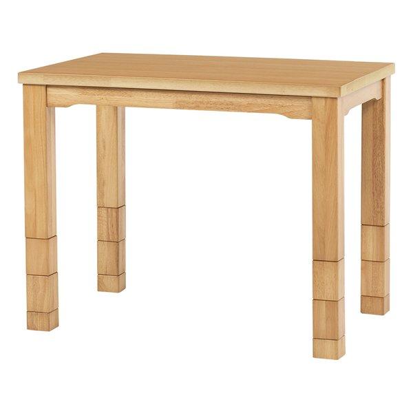 高さが6段階に変更できるこたつテーブル。ダイニングチェア、ソファ、座椅子などお使いの家具に合わせた高さに変更できます。