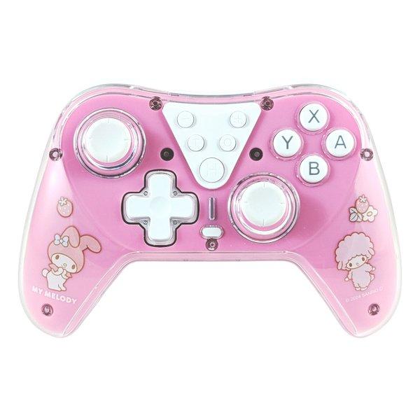 サンリオキャラクター『マイメロディ』のコントローラーカラフルなクリアボディがキレイ