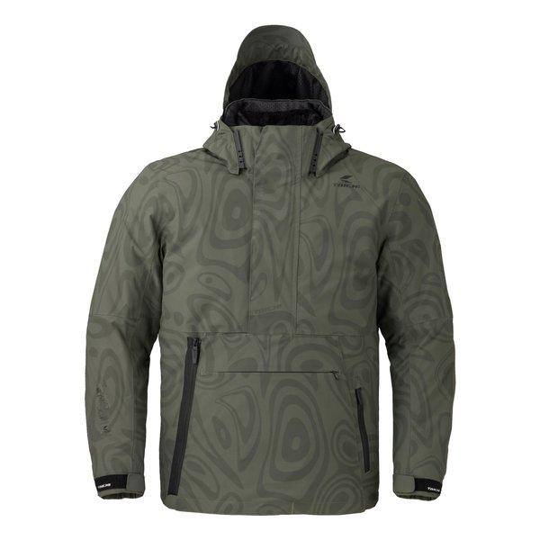 防水性やCEプロテクターなどのライディングに必要な機能を兼ね備えた、アノラックスタイルのウインターパーカ。