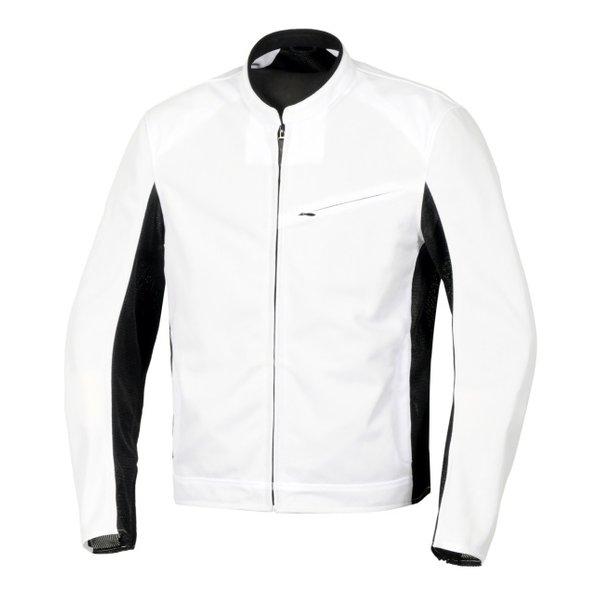 ベーシックなスタイルに風を効率的に取り込む2種類のメッシュ生地を組み合わせ、真夏のライディングを快適にする為に改良を加えたシングルライダース