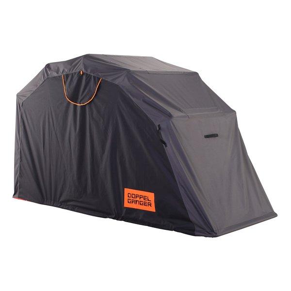 簡単操作でバイクを隠す。カバーからの卒業をしたい人のバイク専用シェルターガレージ。