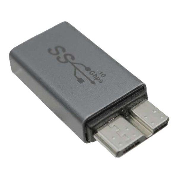 USB 3.0 TYPE-A（メス）をMicroB（オス）に変換するコネクタです。 外付けHDD等に利用できます。
