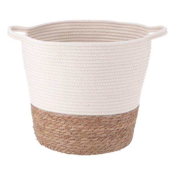 コットン＆蒲でナチュラルな印象の鉢カバー 7号鉢対応