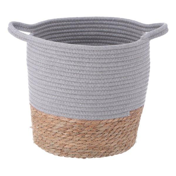 コットン＆蒲でナチュラルな印象の鉢カバー 7号鉢対応