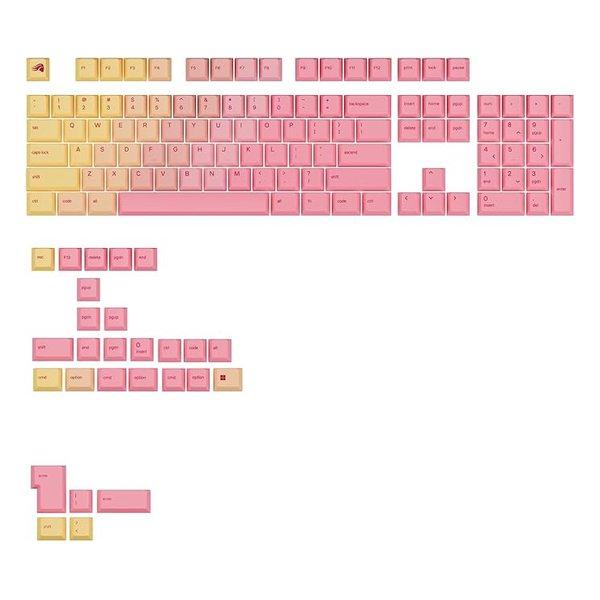 多様なサイズの英語配列メカニカルキーボードに対応した、豊富なグラデーションカラーのキーキャップセット