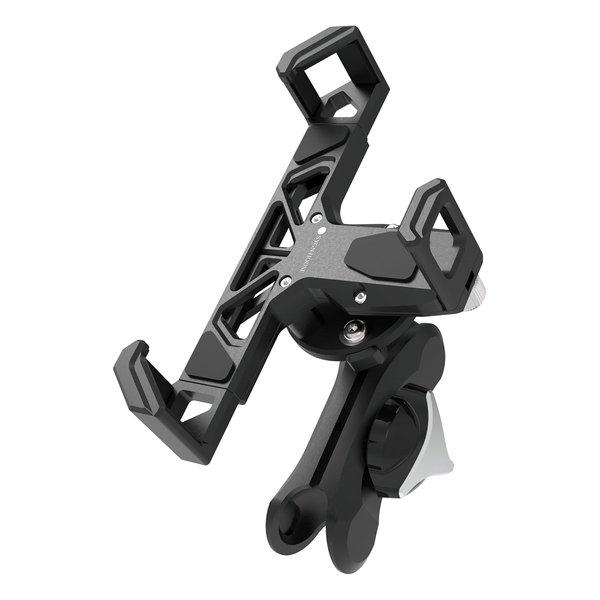 タフで、強く、美しい。研ぎ澄まされた機能美を持つ、「アルミ削り出し」オートバイ専用スマートフォンホルダー