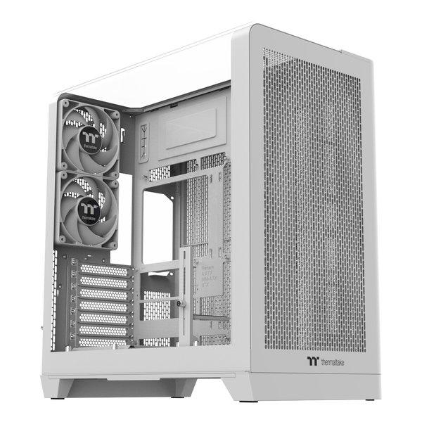 曲面強化ガラスパネルとフロントメッシュパネルを搭載。背面コネクタ設計のマザーボードに対応したミドルタワー型PCケース