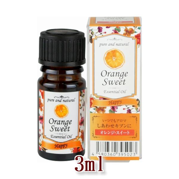オレンジ・スイート天然精油100％抽出部位：果皮抽出方法：圧搾法内容量：3ml原産国：ブラジル精油を使って、日常使いしましょう● 精油（エッセンシャルオイル）って？植物の花・葉・果皮・木部、種子などから抽出された、100％天然の芳香成分です...