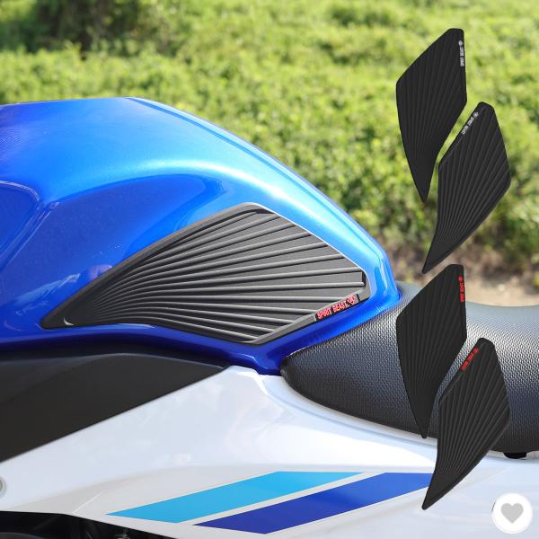 GSX250R用ニーグリップパッドデザインと滑り止めを備えたPVCラバー製のタンクパッド。ブラックベースのパッドにカラーロゴがワンポイントアクセント。走行中のニーグリップのホールド性を向上させドライビングをサポートします。商品概要■商品番号...