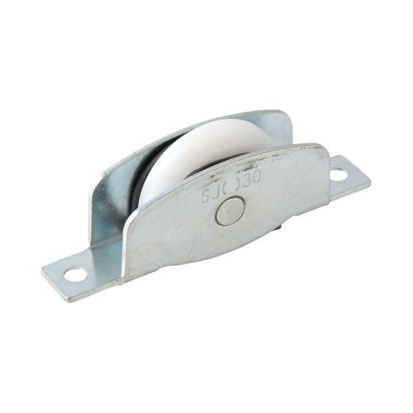 【ご購入後の当店からの連絡はご登録のメールアドレスに通知いたします。必ずご確認ください】【商品概要】適合メーカー:一般建具工務店外観形状:中付け用戸車サイズ:長さ45.5×高さ24×厚み14mmコマ形状:V型コマ〔材質:POMφ30/車軸:...