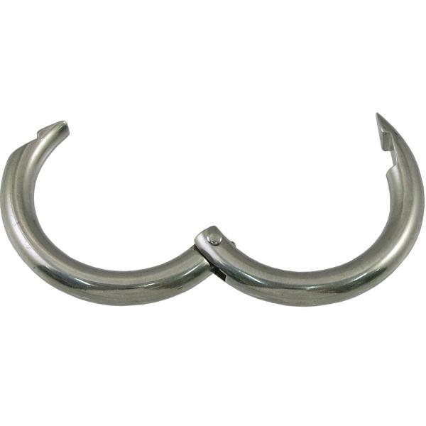 【ご購入後の当店からの連絡はご登録のメールアドレスに通知いたします。必ずご確認ください】【商品概要】D=5mm L=25mm使用荷重 20kgチェーン等の連結にお使い頂けます。ハンマーで叩いて簡単にジョイントできます。ステンレス製なので、防...