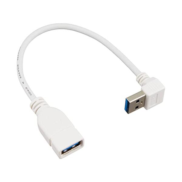 【ご購入後の当店からの連絡はご登録のメールアドレスに通知いたします。必ずご確認ください】【商品概要】USB3.0端子の向きを変更できるL型延長ケーブルUSB : 3.0 (3.1 Gen1、最大5Gbps)、2.0対応端子1 : USB A...