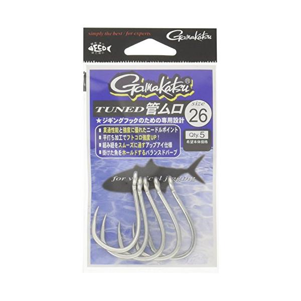 【ご購入後の当店からの連絡はご登録のメールアドレスに通知いたします。必ずご確認ください】【商品概要】号数:26入数:5本入りジギングフックのための専用設計です。ハリスとの結節が簡単な管付鈎。防錆効果の高い白銀仕上げ。トレブルフックにはクリア...