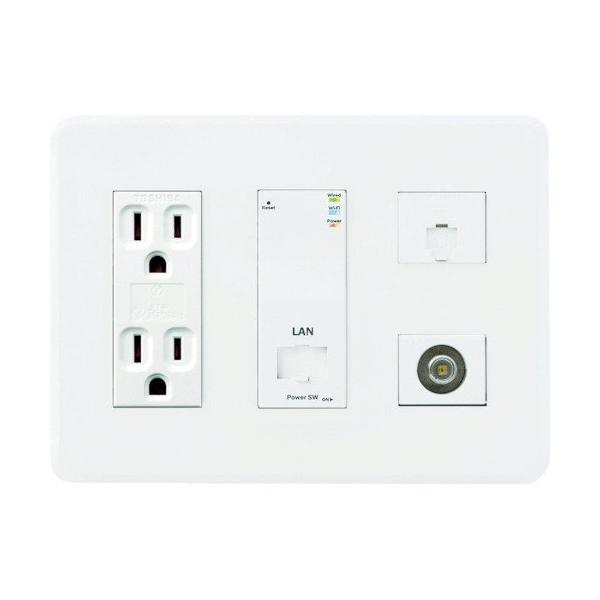 【ご購入後の当店からの連絡はご登録のメールアドレスに通知いたします。必ずご確認ください】【商品概要】原産国:日本長さ(mm):162幅(mm):120色:ニューホワイトWi-Fi AP(LAN端子):カテゴリー5eTEL端子:6極2芯対応T...