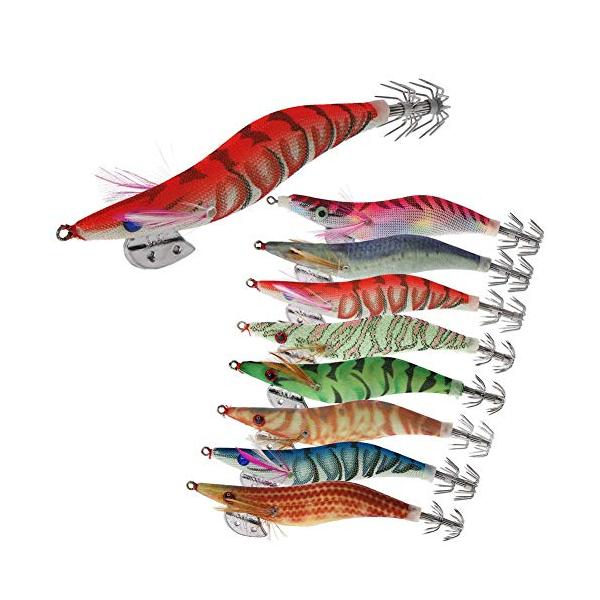 【ご購入後の当店からの連絡はご登録のメールアドレスに通知いたします。必ずご確認ください】【商品概要】イカがエギを噛むと離脱し難い構造ですカラー：画像参照　8種類の多彩なカラーバリエーションエギ表面の布地は特殊な材料にて摩擦力が強くナイトエギ...