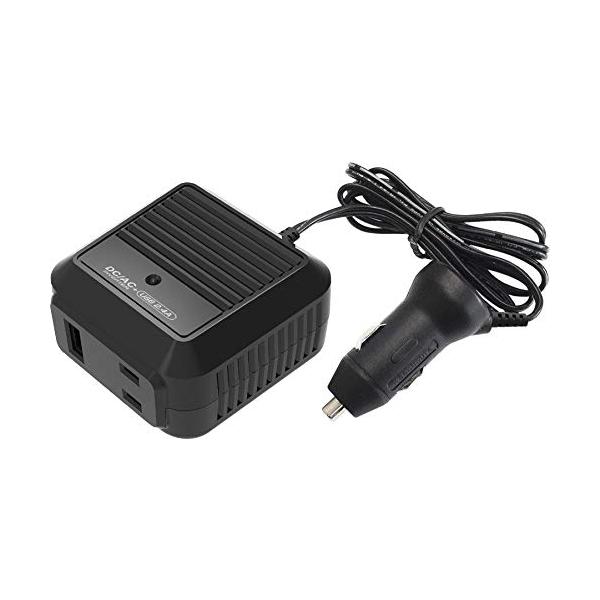 【ご購入後の当店からの連絡はご登録のメールアドレスに通知いたします。必ずご確認ください】【商品概要】・定格出力 80W 最大出力 100W定格80WのACコンセントと2.4AのUSBポートを備えたセパレートタイプのDC/ACインバーター車両...