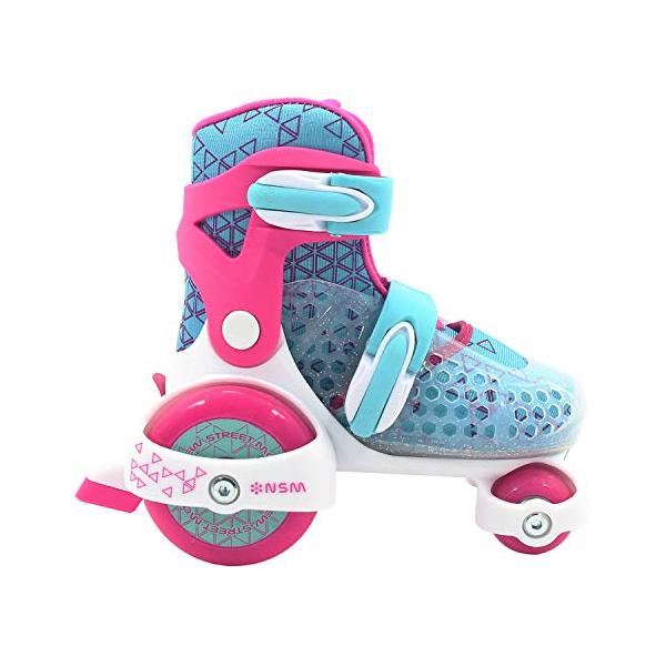 【ご購入後の当店からの連絡はご登録のメールアドレスに通知いたします。必ずご確認ください】【商品概要】3-5歳くらいまで（体重20Kgまで）ベアリング ABEC-5【商品説明】商品紹介キッズ向けカラフルなローラーススケート！ 大型のウィールで...