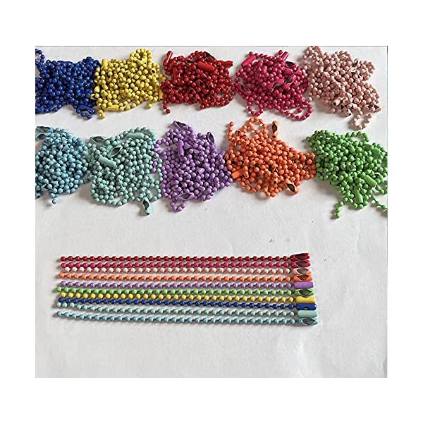 【ご購入後の当店からの連絡はご登録のメールアドレスに通知いたします。必ずご確認ください】【商品概要】材質 : メタル 　カラー:　10色各10個　サイズ：2.4mm*12cmマルチに使用できる大人気のボールチェーンです。 接続金具は引き輪で...