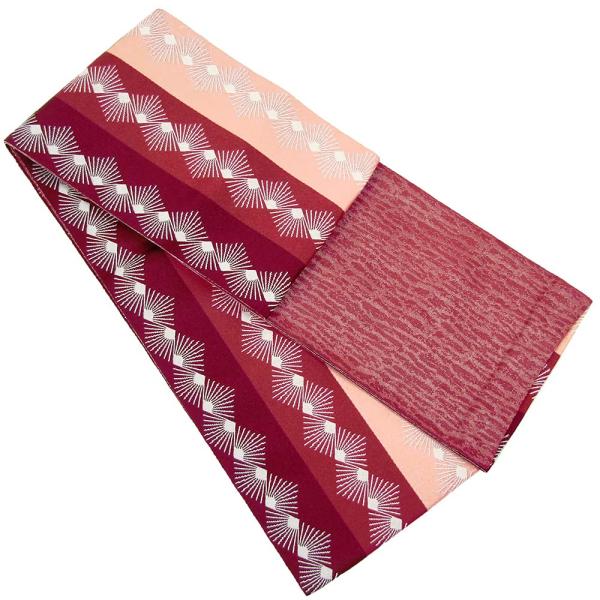 【ご購入後の当店からの連絡はご登録のメールアドレスに通知いたします。必ずご確認ください】【商品概要】ポリエステル100%幅：約17cm、長さ：約360cm日本製三段暈しススキ柄【商品説明】レディースゆかた帯ゆかたのほか、袴の下帯としてもどう...