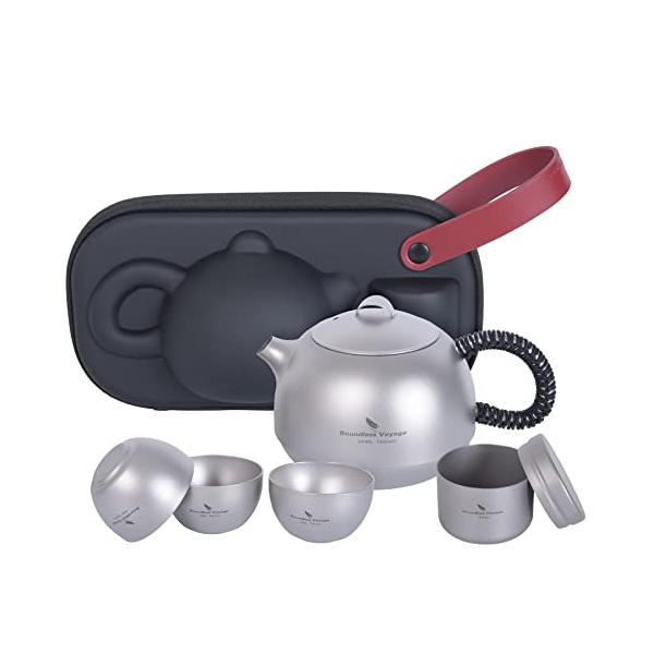 【ご購入後の当店からの連絡はご登録のメールアドレスに通知いたします。必ずご確認ください】【商品概要】材質：99.8%チタンサイズ：（急須）幅103 X 高さ93 mm、（ぐい呑み） Φ30 X 30 mm、（ミニ茶筒）Φ45 X 40 mm...