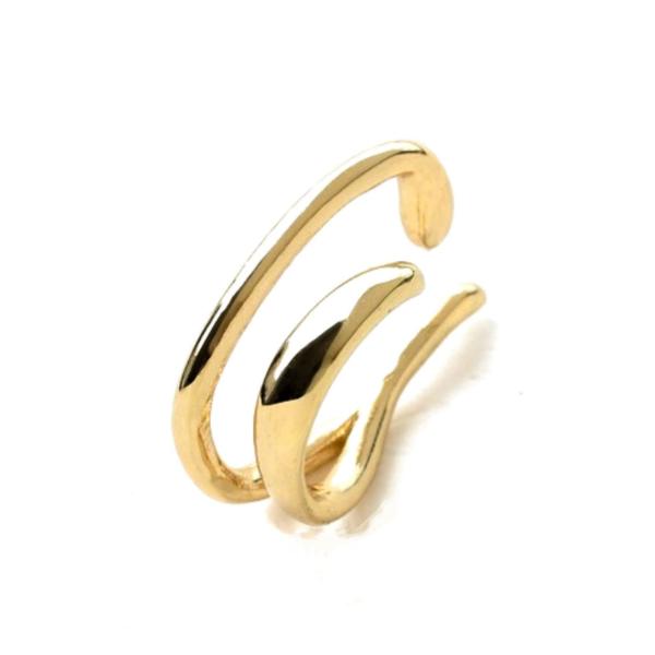 【ご購入後の当店からの連絡はご登録のメールアドレスに通知いたします。必ずご確認ください】【商品概要】ダブルループシルエットのイヤーカフです。ワンストロークで大きさの異なるループを立体感のある甲丸とツイストで描き1つのシルエットに仕上げていま...