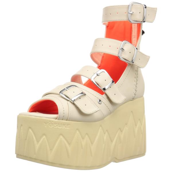 【ご購入後の当店からの連絡はご登録のメールアドレスに通知いたします。必ずご確認ください】【商品概要】プラットフォームの高さ:6.5cm【商品説明】遊び心をくすぐる、個性的かつ大胆なアイテムを提案するシューズブランド「ヨースケ」。個性的なデザ...