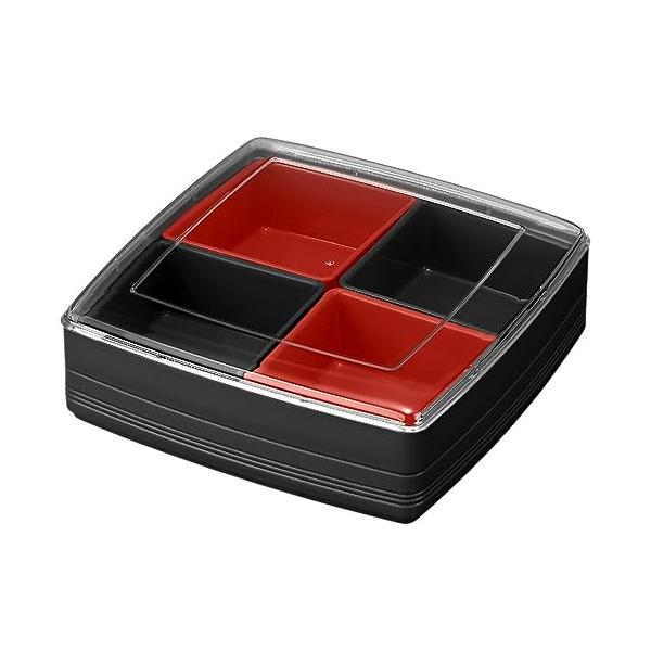 【ご購入後の当店からの連絡はご登録のメールアドレスに通知いたします。必ずご確認ください】【商品概要】食卓を華やかに彩る「彩り御膳」のお重箱。[サイズ]約21.9×21.9×高さ7.3cm[付属品]小分け容器×4個【商品説明】食卓を華やかに彩...