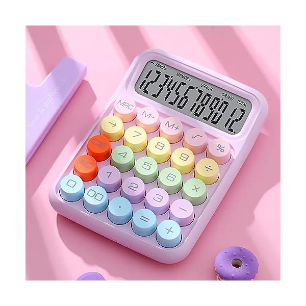 【ご購入後の当店からの連絡はご登録のメールアドレスに通知いたします。必ずご確認ください】【商品概要】??【かわいい美学計算機】 電卓は鮮やかな色と大きなレトロな丸ボタンを採用し、簡潔で美しい。サイズは卓上用に適しており、手持ち用にも適してい...