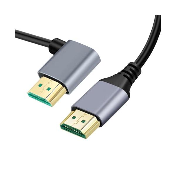 【ご購入後の当店からの連絡はご登録のメールアドレスに通知いたします。必ずご確認ください】【商品概要】角度付きタイプなので、ポート周辺のスペースが限られていてもメスポートに接続できます。超薄型ケーブル:直径4.0mmの超薄型で柔軟な高速ケーブ...