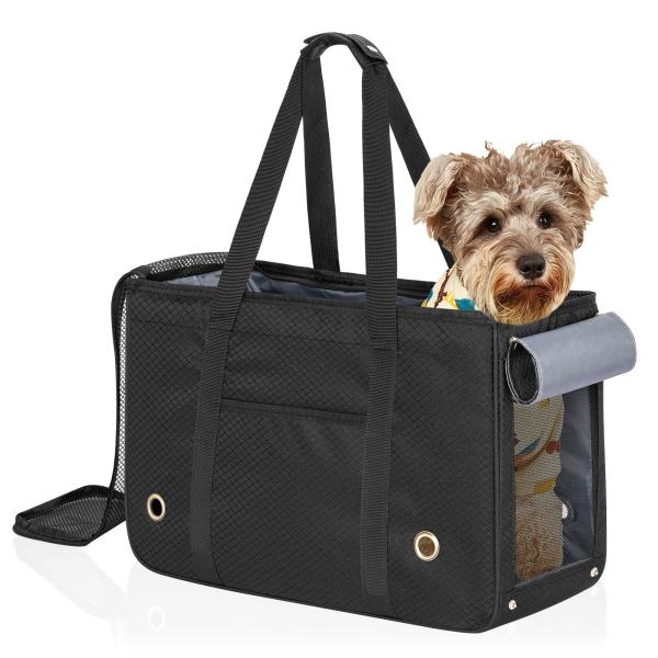 【ご購入後の当店からの連絡はご登録のメールアドレスに通知いたします。必ずご確認ください】【商品概要】??材質：ポリエステル、オックスフォード。展開時サイズ：長さ44cm×幅18cm×高さ28cm。推奨ペット体重5kg。??通気穴とメッシュ窓...