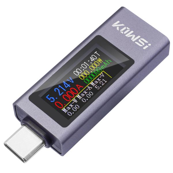 【ご購入後の当店からの連絡はご登録のメールアドレスに通知いたします。必ずご確認ください】【商品概要】【USB Cパワーメーター】このUSBテスターは、タブレット、充電器、パワーバンク、ケーブルなどのUSB-Cデバイスの電圧、電流、電力、容量...