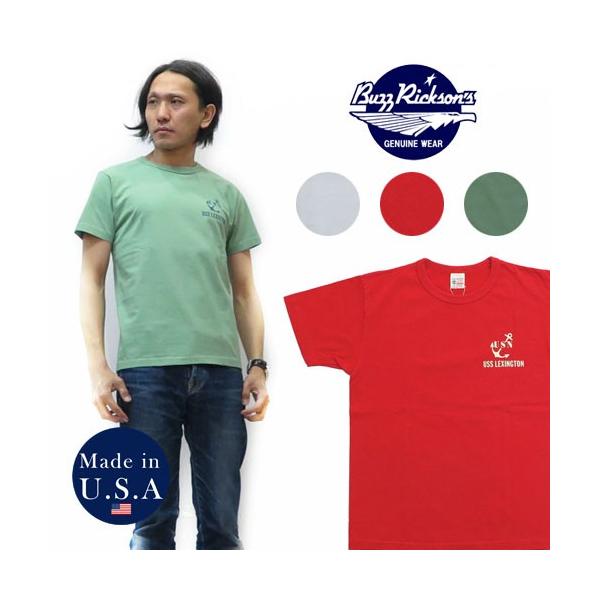 ■バズリクソンズ BUZZ RICKSON'S 半袖 Tシャツ U.S.N VT-2 MADE IN USA BR78291 モデル身長１７５センチ　体重５８キログラム　Mサイズを着用MADE IN USA 毎年人気のシリーズTシャツ♪ バ...