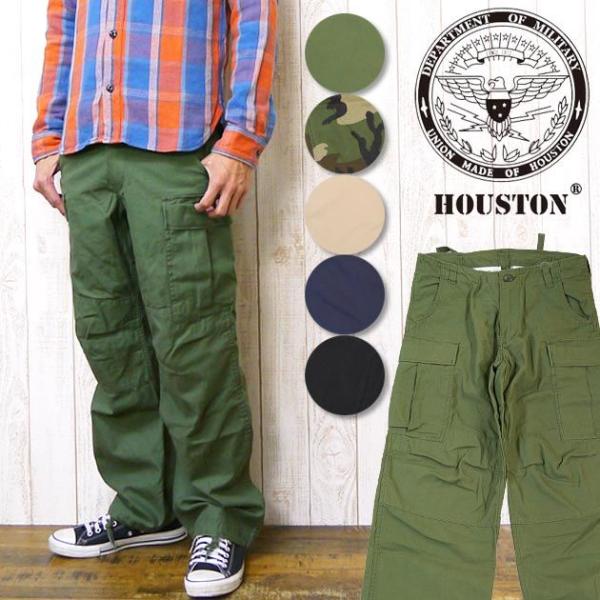 商品番号：”hstn1015-001”HOUSTONからリーズナブルなミリタリーパンツが登場です。大きめなカーゴパンツはフラッつきポケットは内側にボタンが設置してあるので物がこぼれません。ひざ部分は立体縫製でゆったりとしたシルエットが魅力。...